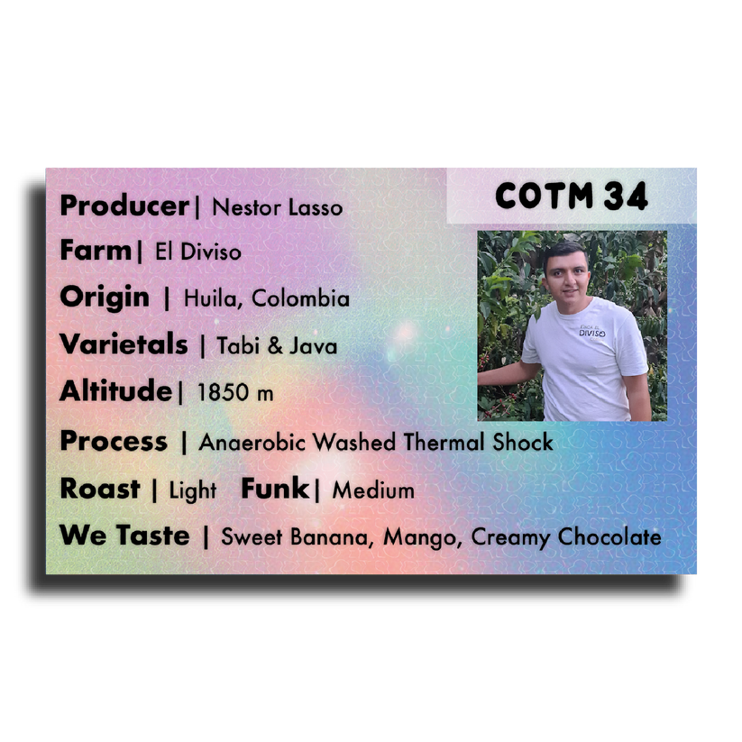 COTM 34 (Nestor Lasso | Anaerobic Thermal Shock) – Superlost Coffee
